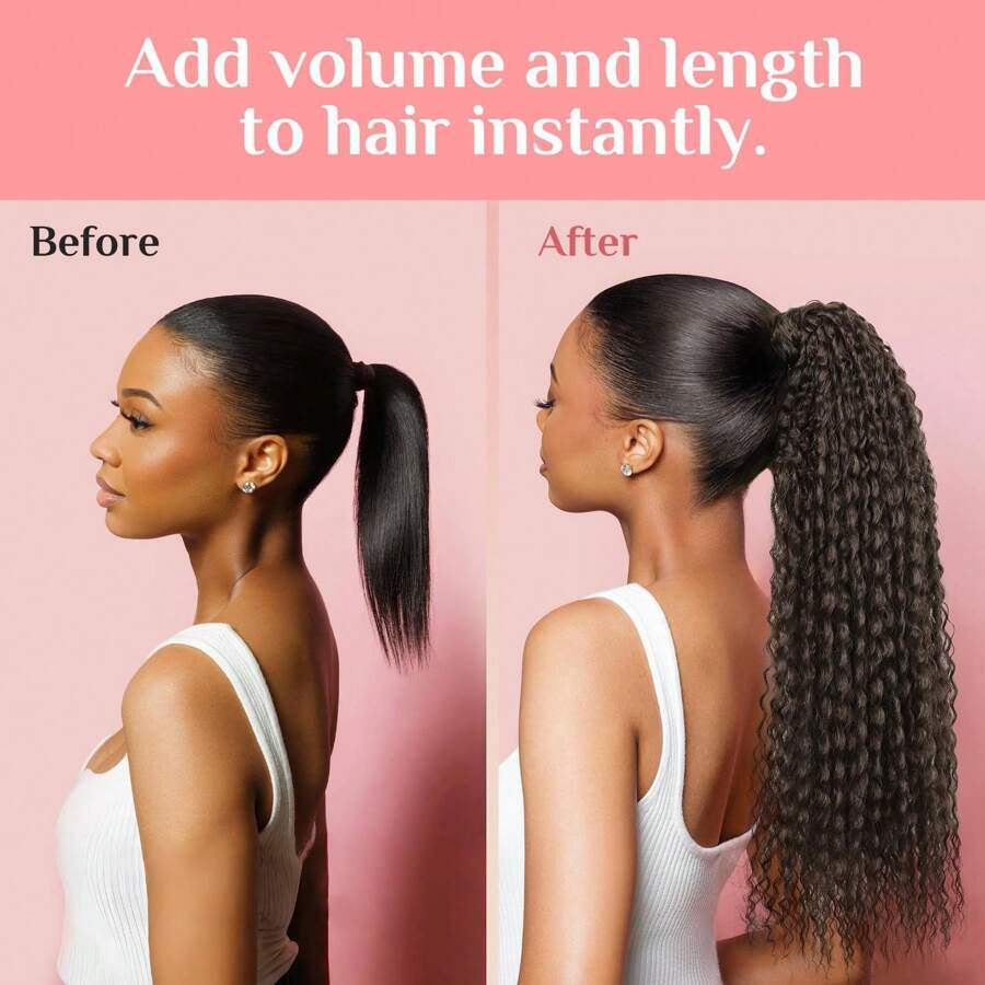 Wig Ponytail For African Tangled Hair Extensions, Ponytail Braids ...