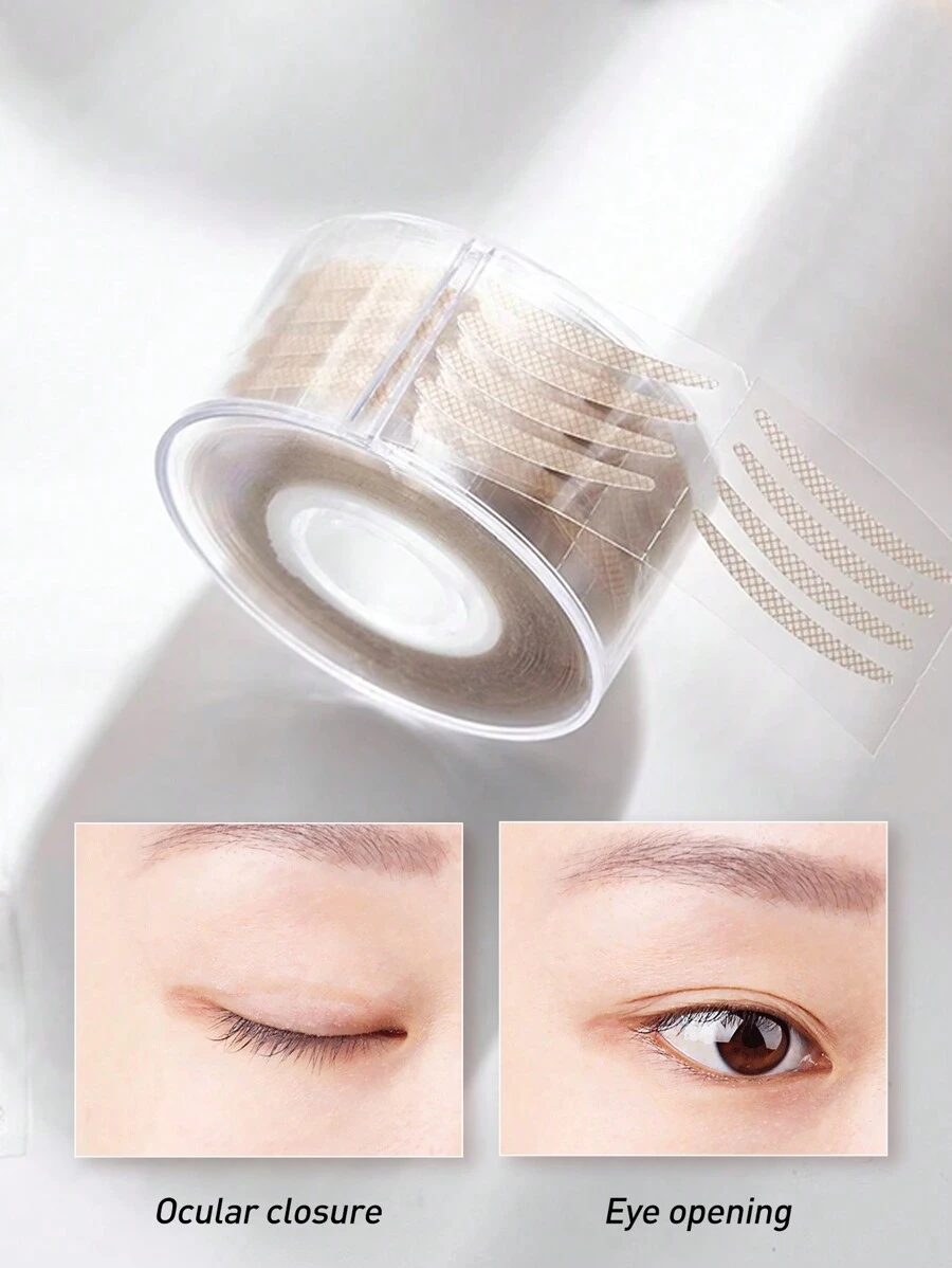 600pcs Collagen-Free Invisible Mesh Double Eyelid Stickers, Lace Net Breathable Natural-Looking ...