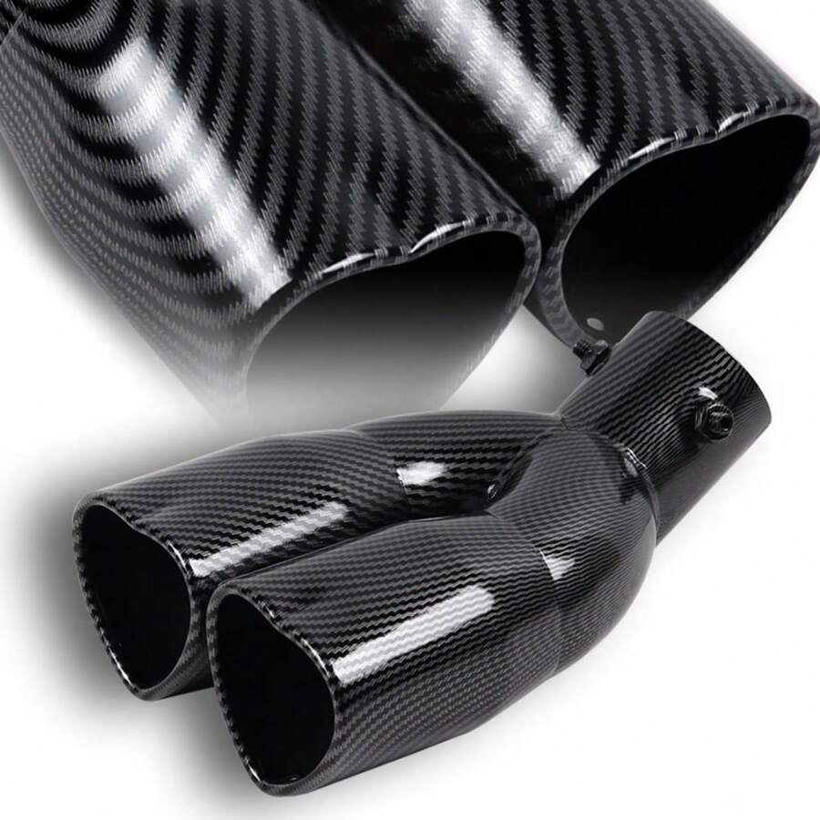 Heart Shaped Stainless Steel 63mm Car Dual Exhaust Tip Tail Muffler ...