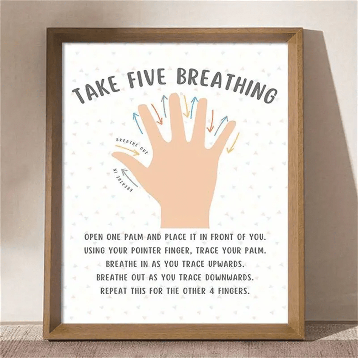 Take 5 Breathing Calming Corner Posters, Mental Health Posters, Office ...