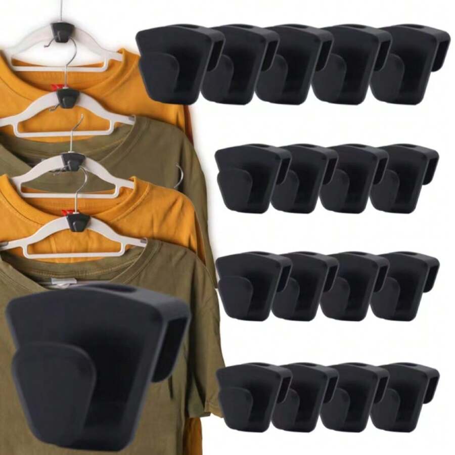 20-Piece Space-Saving Hanger Connectors, Plastic Hanger Connectors ...