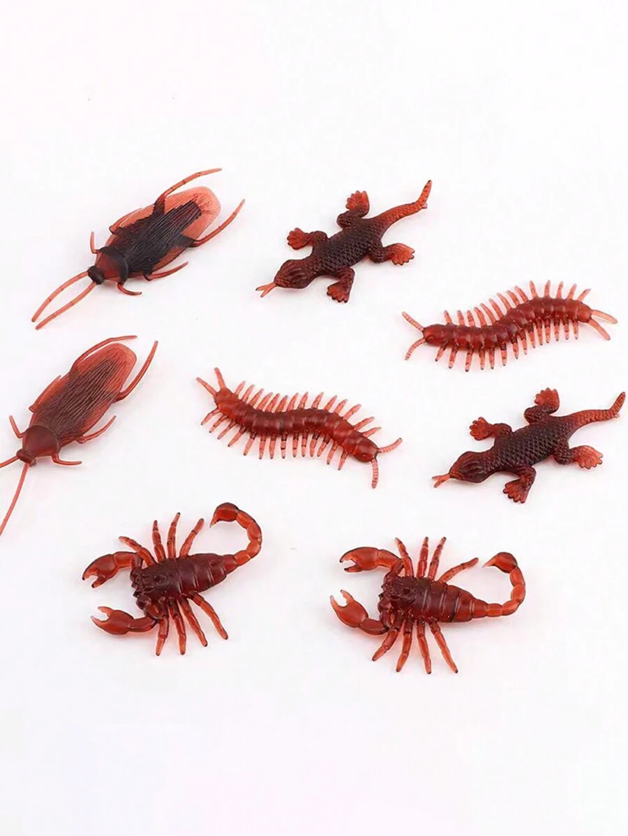 8pcs Cat Teaser Toys Simulation Cockroach Lizard Scorpion Accessories ...