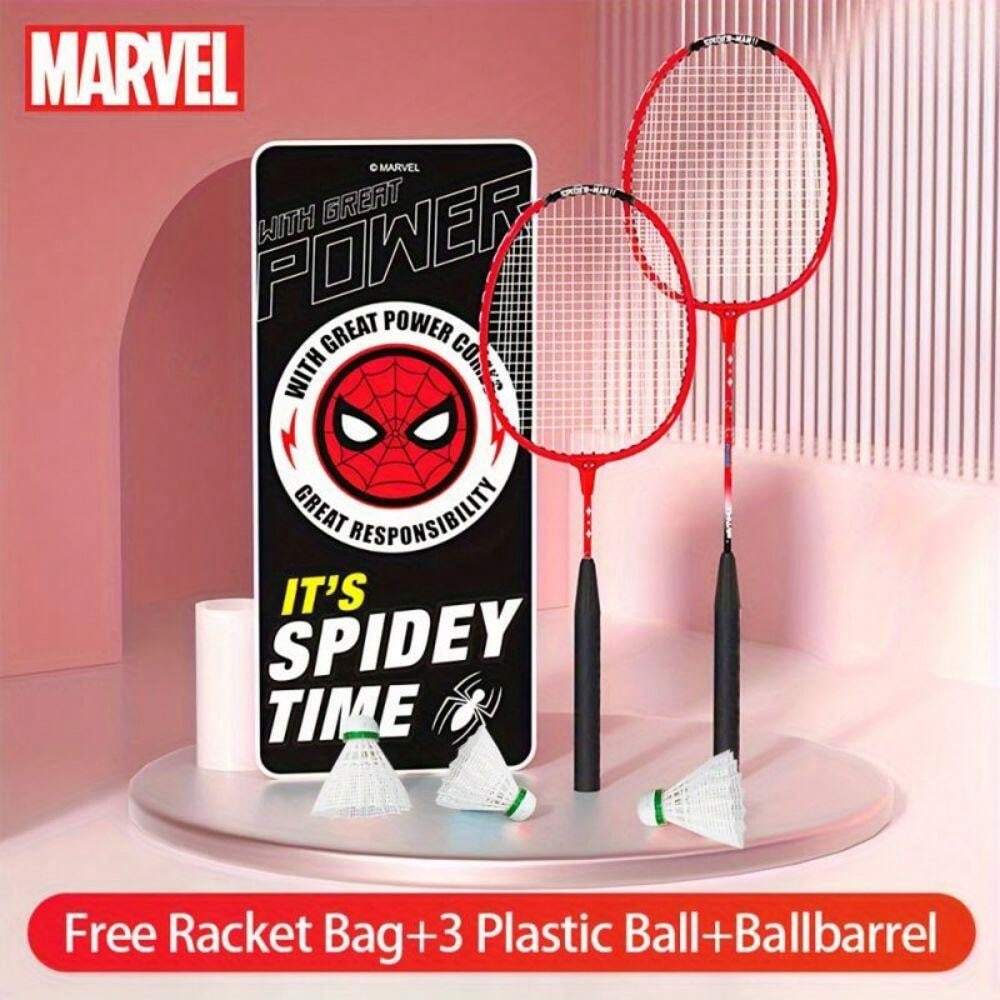 Marvel 5 piezas Raqueta de bádminton de Spider-Man con licencia oficial ...