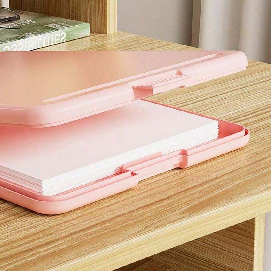 1pc Multi-Functional A4 Plastic Document Holder With Single Force Flat ...