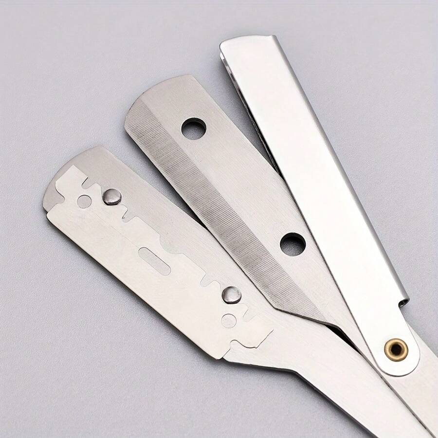 100-Piece Stainless Steel Safety Razor Blades, Half Single Edge, Old ...