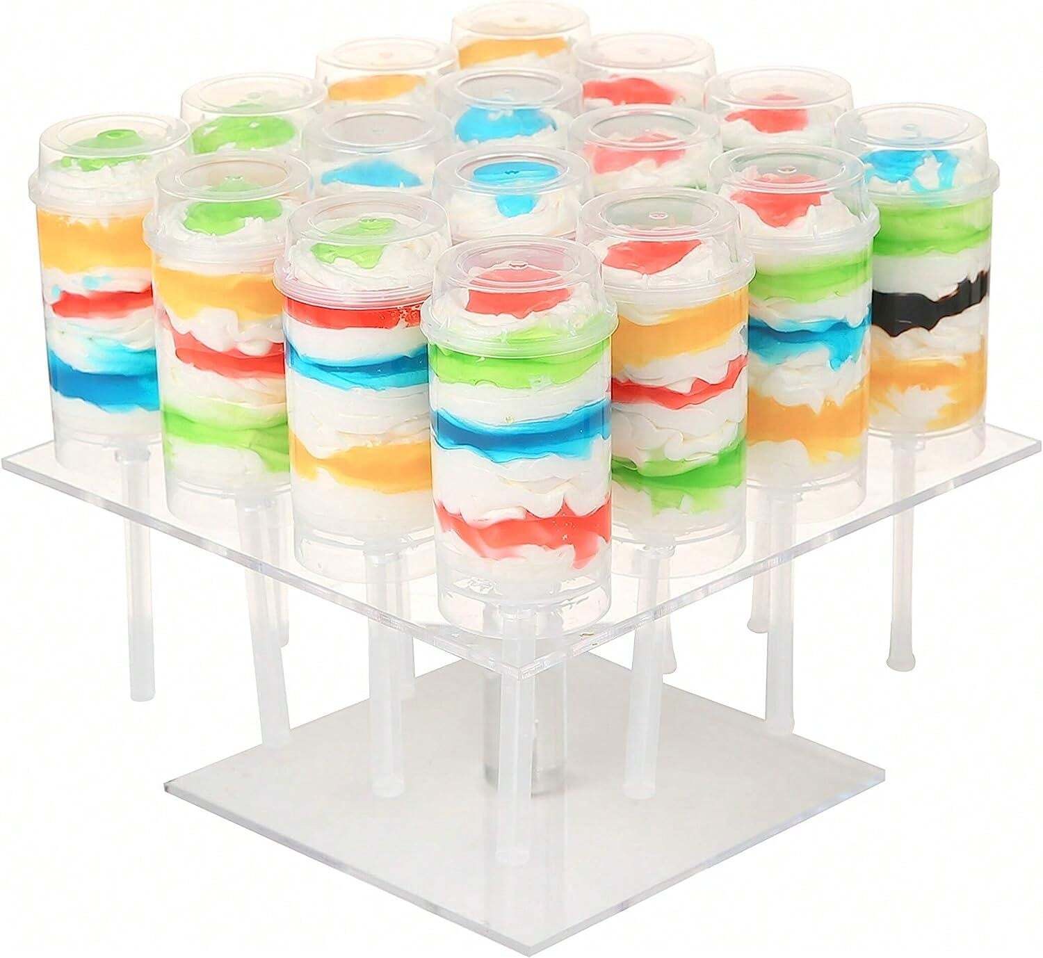 1 Pc Ice Cream Cone Rack Food Display Stand, Cone Model Stand Clear ...