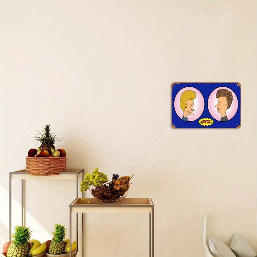 Beavis And Butt-Head Vintage Cartoon Metal Wall Sign, Iron Tinplate Art ...