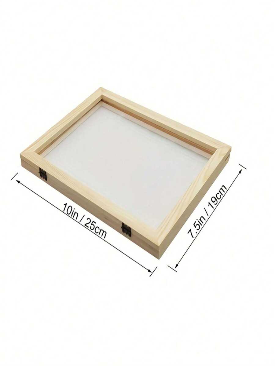 1pc A5 Size Paper Making Screen, Natural Wooden PaperMaking Mould, 7.48 ...