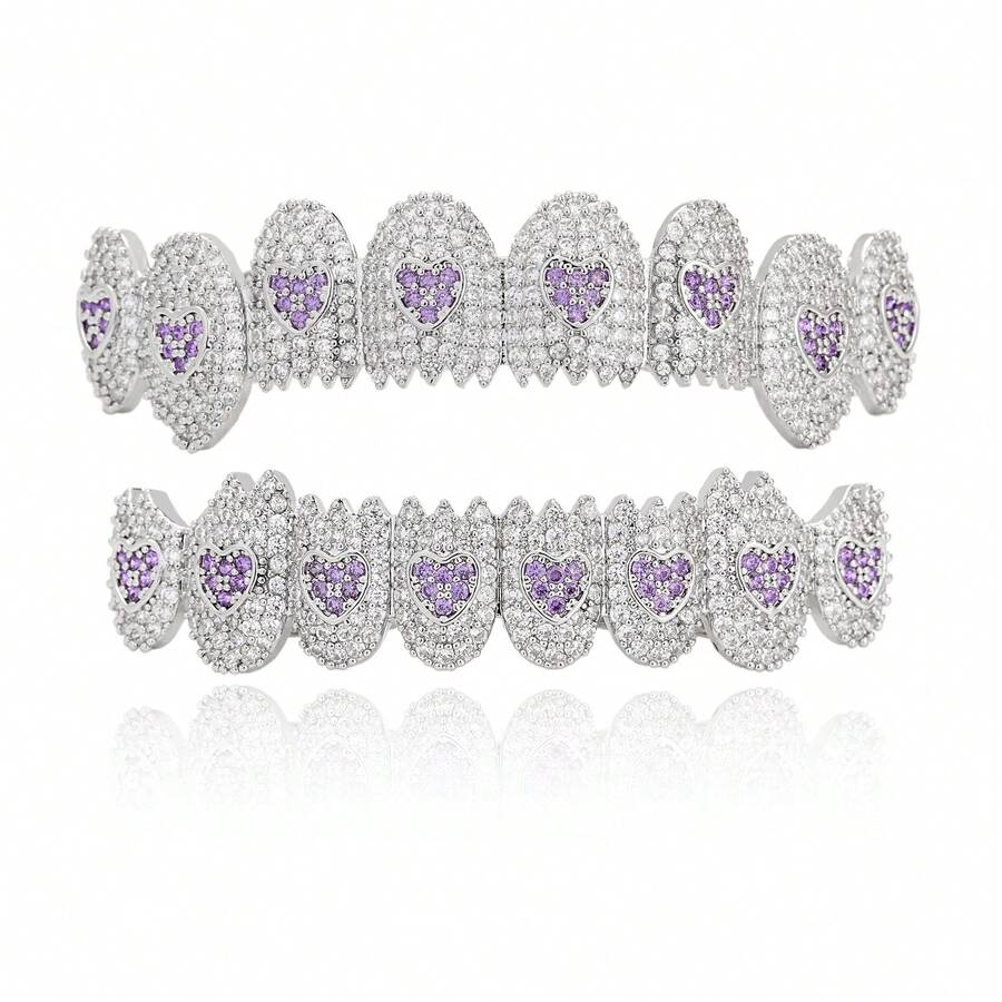 Wholesale New Halloween Party Gift Jewelry Full Ice Fangs Plated Shark ...