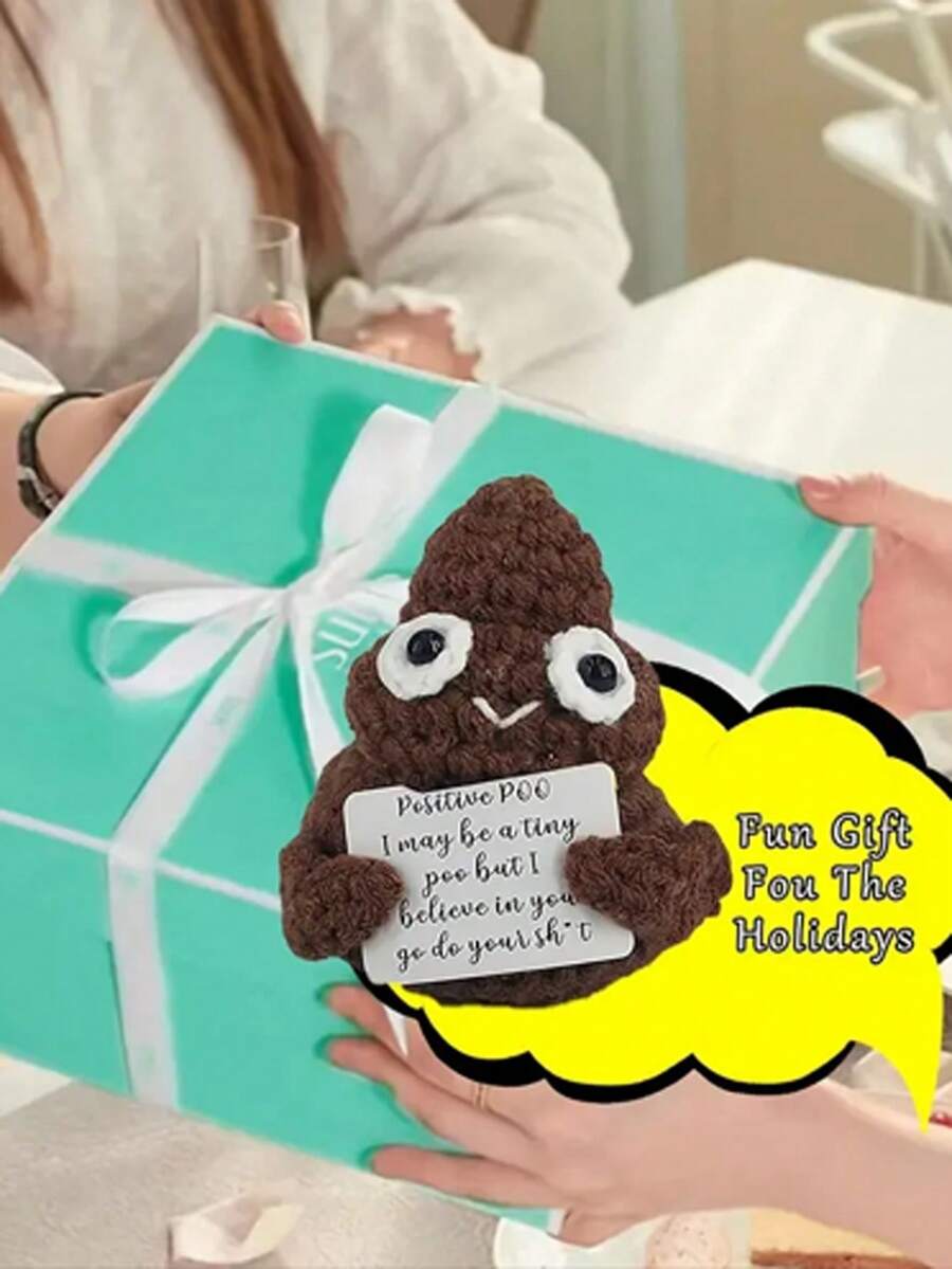 1pc 3-Inch Mini Crocheted Poo Gift - Adorable Soft Wool, Includes ...