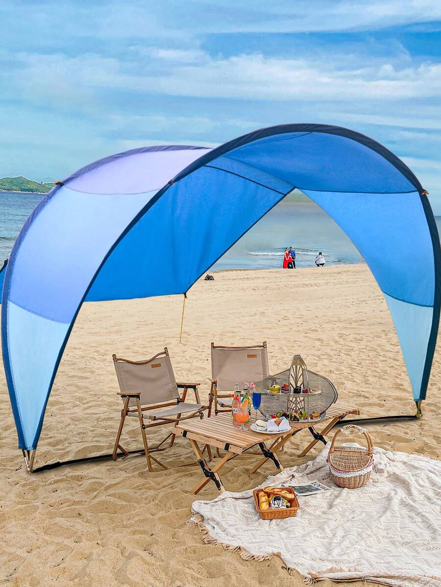 Patented Design Beach Tent,Fits 4-6 Adults, SunShelter Rainbow Suncover ...