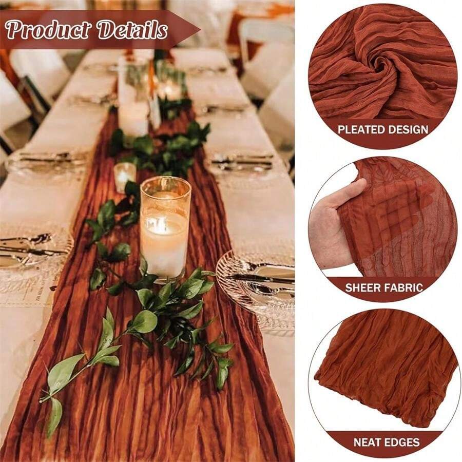 Elegant Solid Color Table Runner, Graceful Table Decoration For High ...