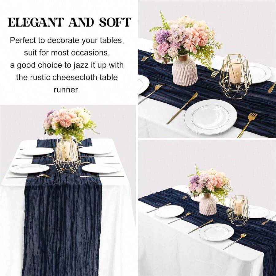 Elegant Solid Color Table Runner, Graceful Table Decoration For High ...