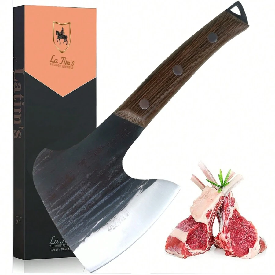 Latim's Meat Bone Cleaver Knife For Meat Cutting Handmade Heavy Duty ...