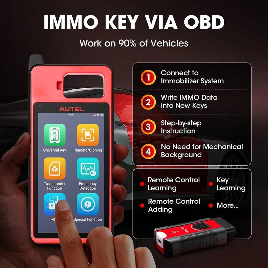 Autel MaxiIM KM100E Key Programmer, 2024 Key Fob Programming Tool ...