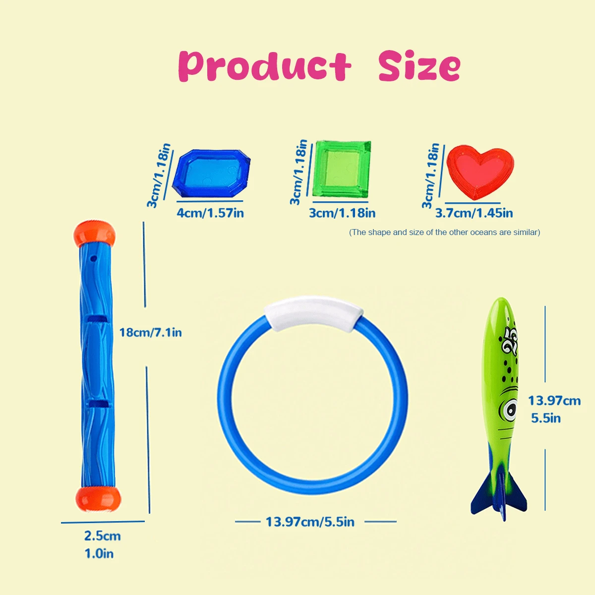 Swimming Pool Diving Toys Summer Children Underwater Snorkeling Pool ...