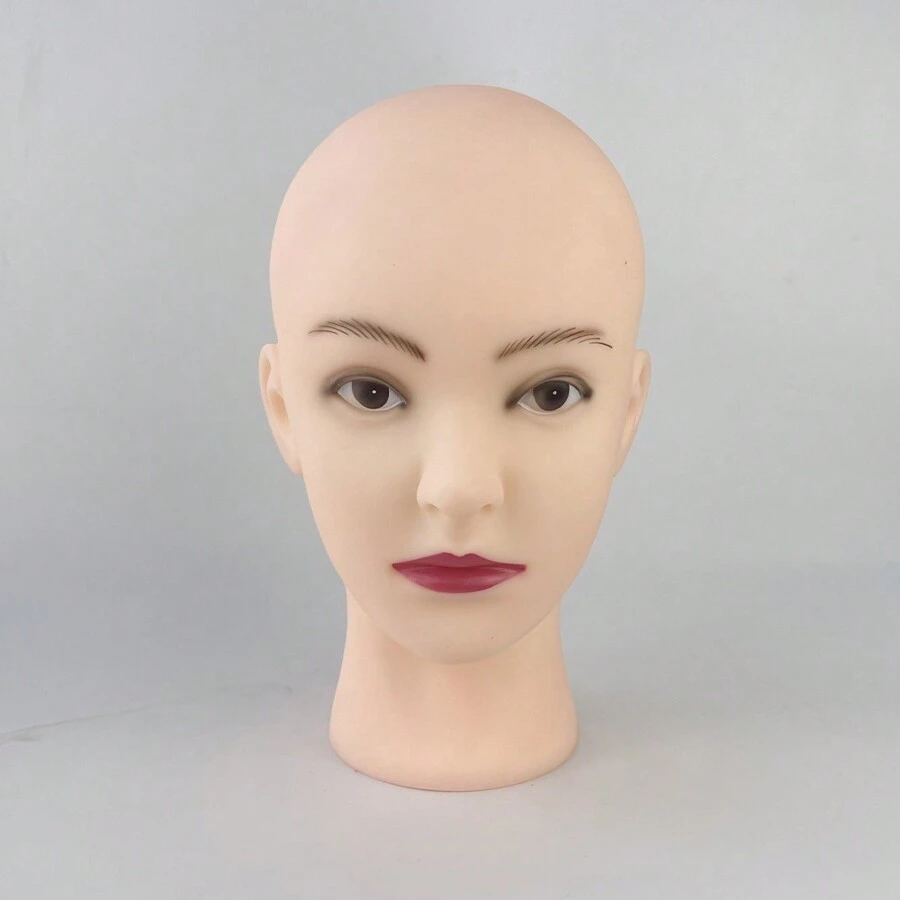 Mannequin Head Model For Wigs And Makeup Practice, Soft Small Bald Head ...