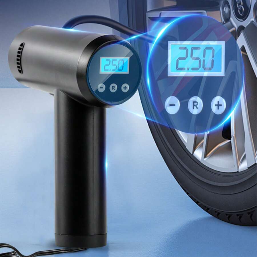 Tire Inflator Portable Air Compressor, 150 PSI Handheld Rechargeable ...