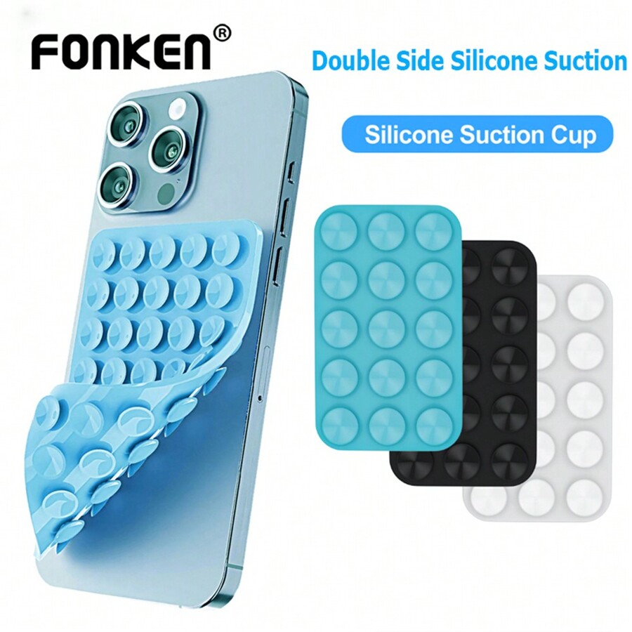 FONKEN Double Side Backed Silicone Suction Pad For Mobile Phone Fixture ...