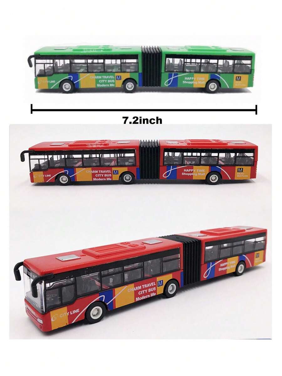 1:64 Alloy Diecast Bus Model Car City Express Bus 1:50 Luxury Double ...