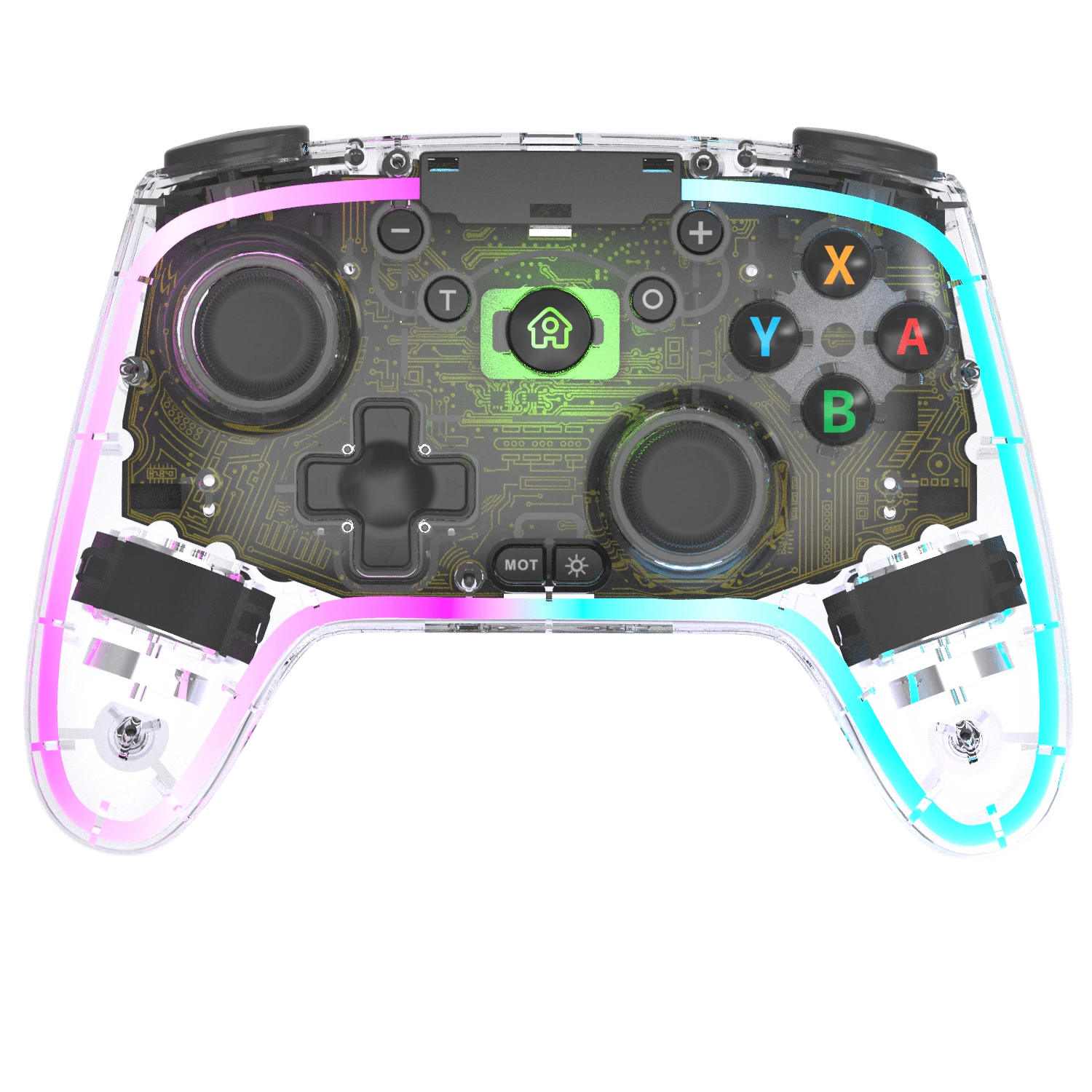 TOPWOLF HONSON Switch Wireless Game Controller mit L2R2-Hallsensor, RGB ...