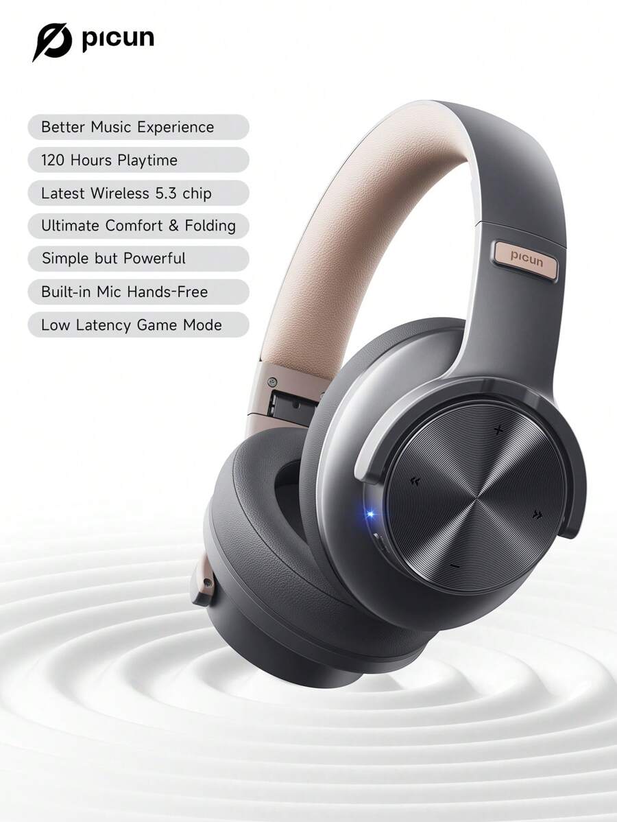 Picun Picun B8 Wireless Headphones, Featuring 120 Hours Of Wireless ...
