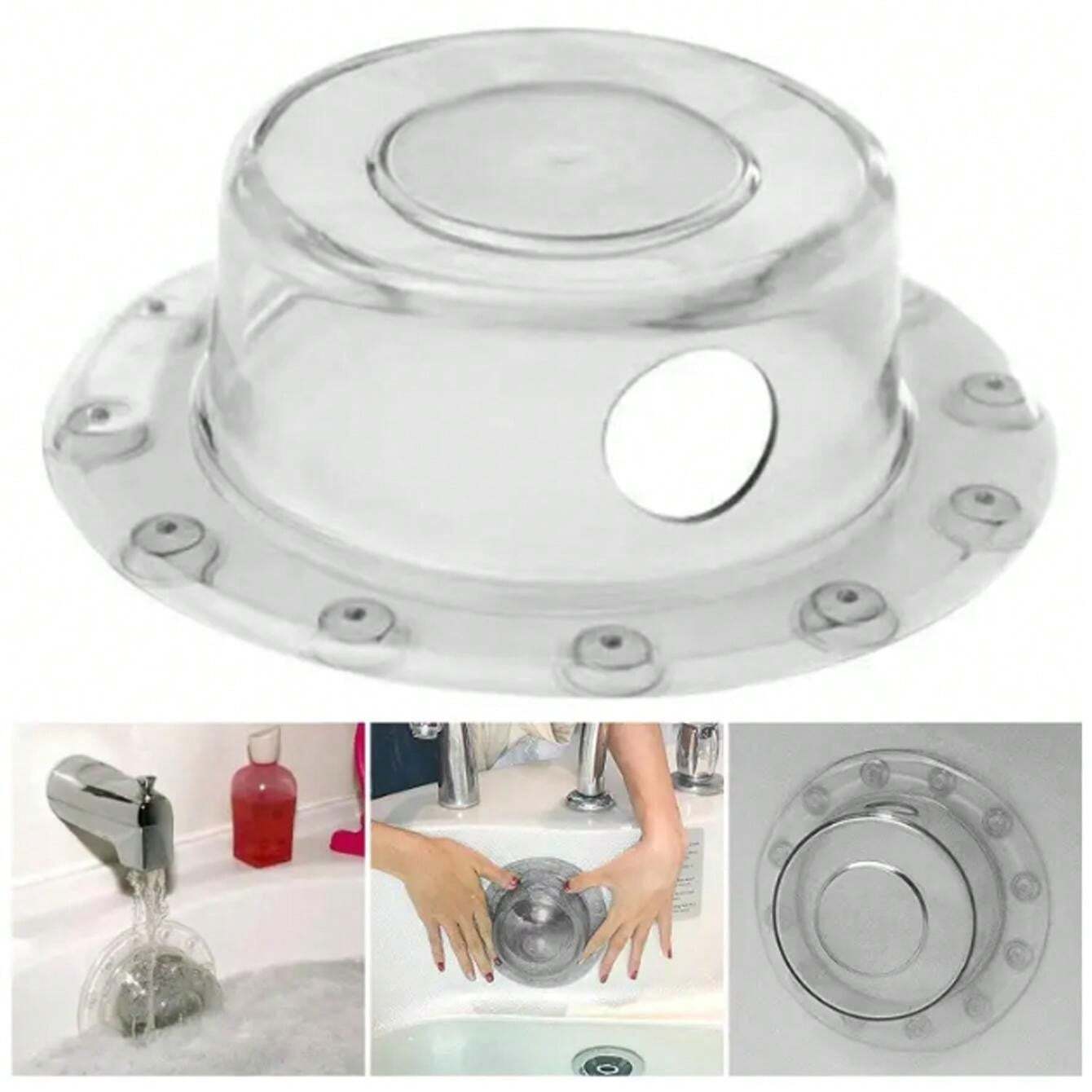 1pc Multi-Functional Kitchen Sink With Anti-Overflow Hole, PVC Clear ...