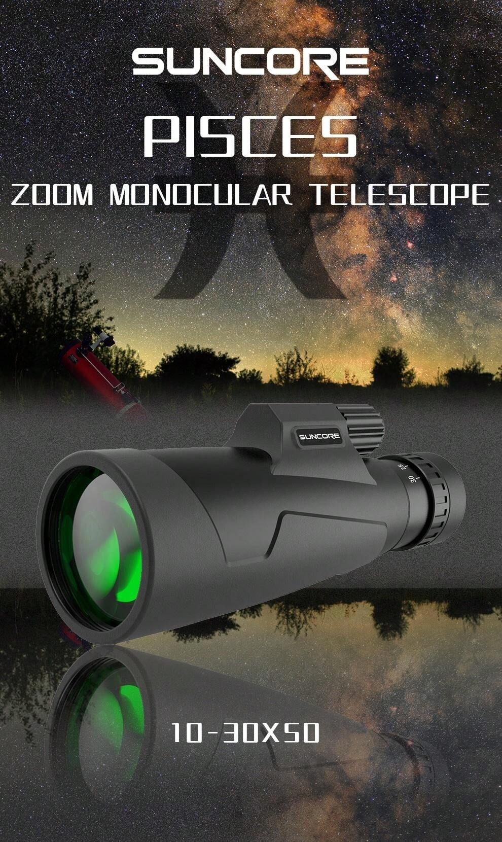 10-30X50 Zoom Monocular Telescope, Adult Monocular Telescope With BAK-4 ...