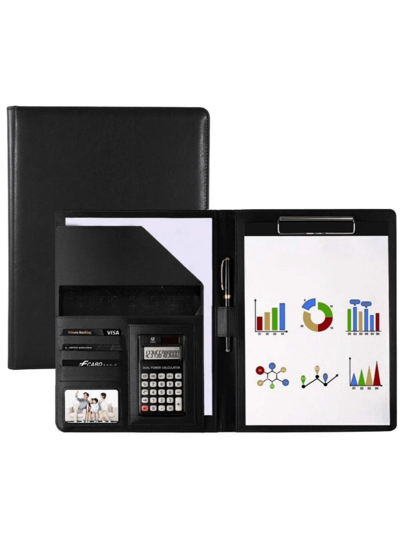 Folders, Calculator Leather Folders, With A4 Size Clipboard, For ...
