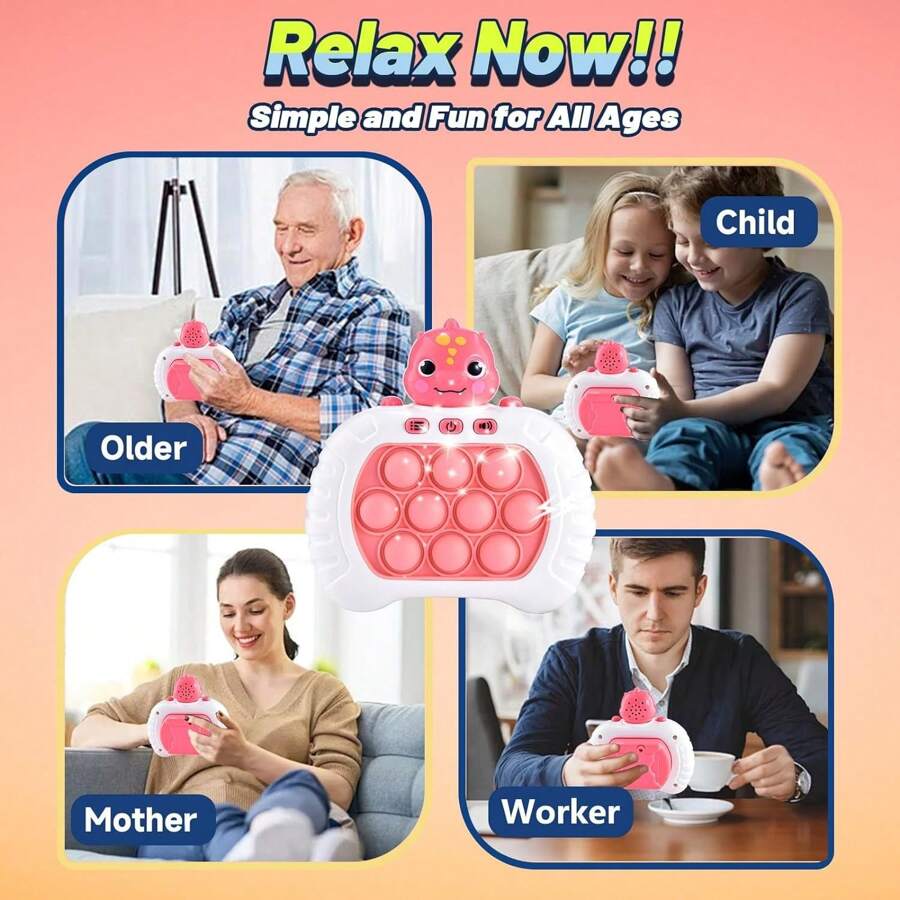 Pop Game Light Fidget Up Toy For Kids Ages 3 4 5 6 7 8+, Fast Push ...