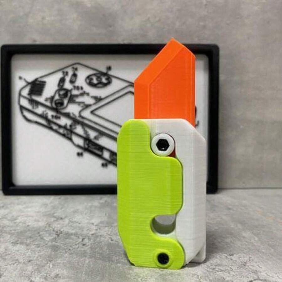 3D Gravity Plastic Toy Switchblade Printing Knife Carrot Knife, Sensory ...