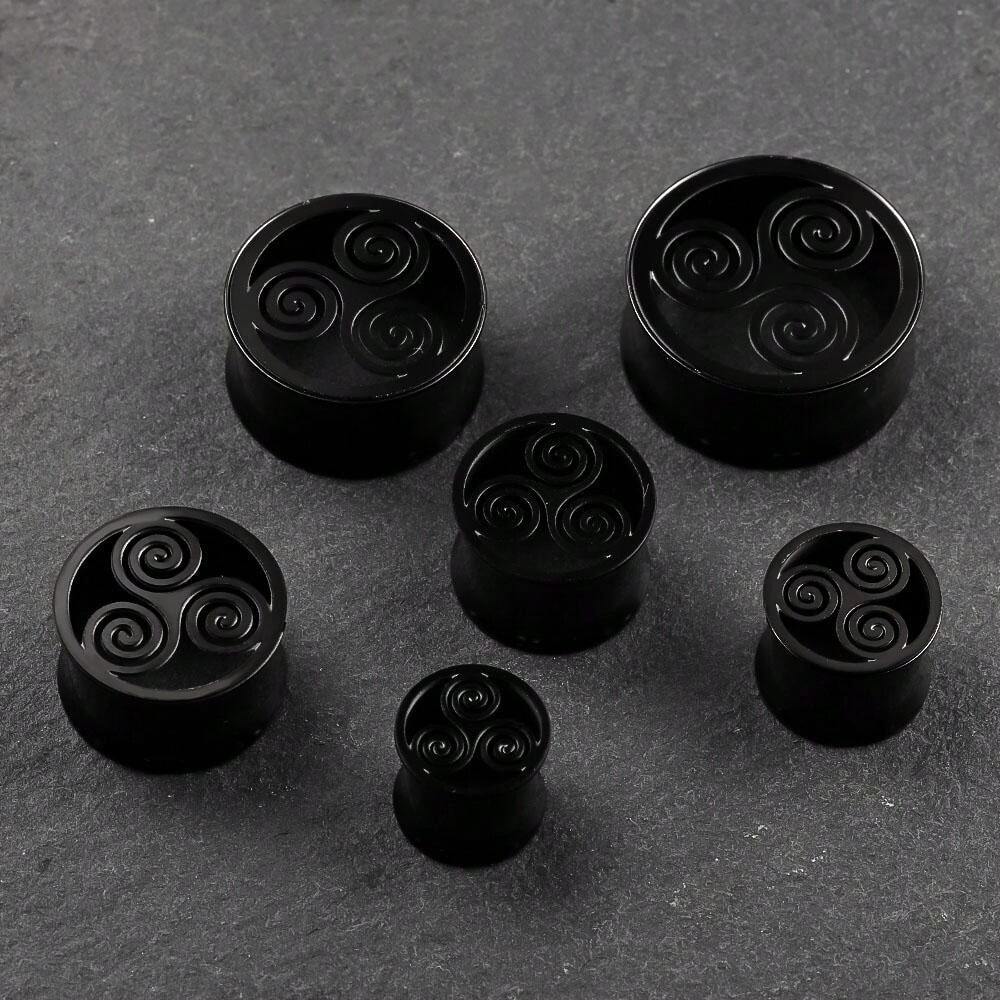 2Pcs Cool Hollow Ear Stretcher Plugs Gauges For Ears, Stainless Steel ...