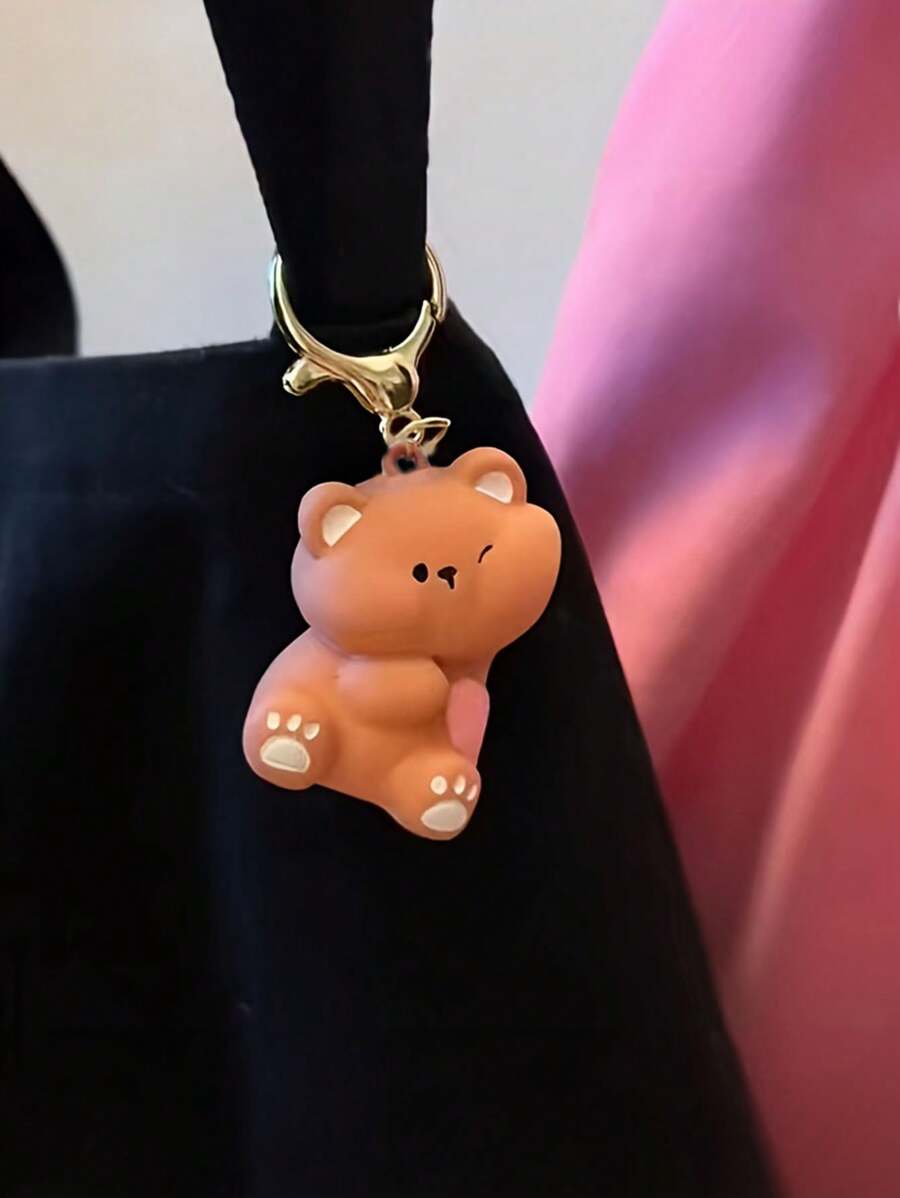 Resin Cute Cartoon Bears Magnetic Keychain Pair - Love Couple Keyring ...