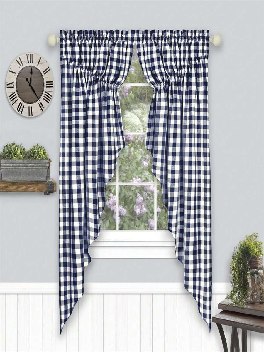 Unbeatablesale Achim BCGS63NY06 Buffalo Check Gathered Swag Window ...