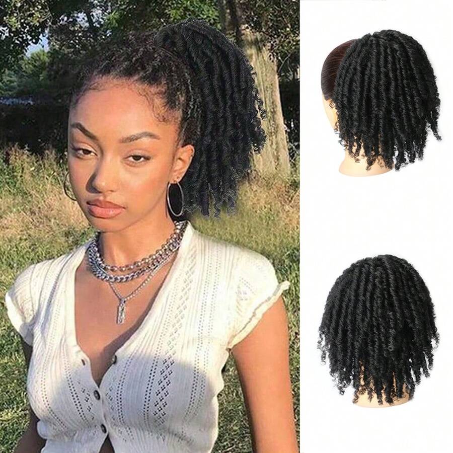 Ponytail Extensions Faux Locs Ponytail Extensions For Women Short Cute ...