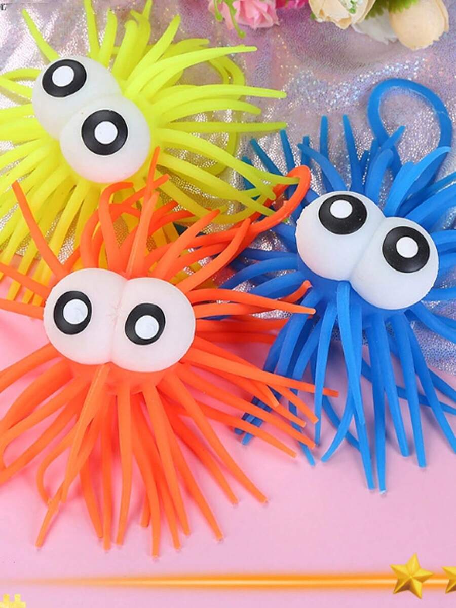 1/5pcs Random Stress Reducing Toys, Sea Urchin Balls Fur Balls, Fun, Therapeutic Stress Reducer ...