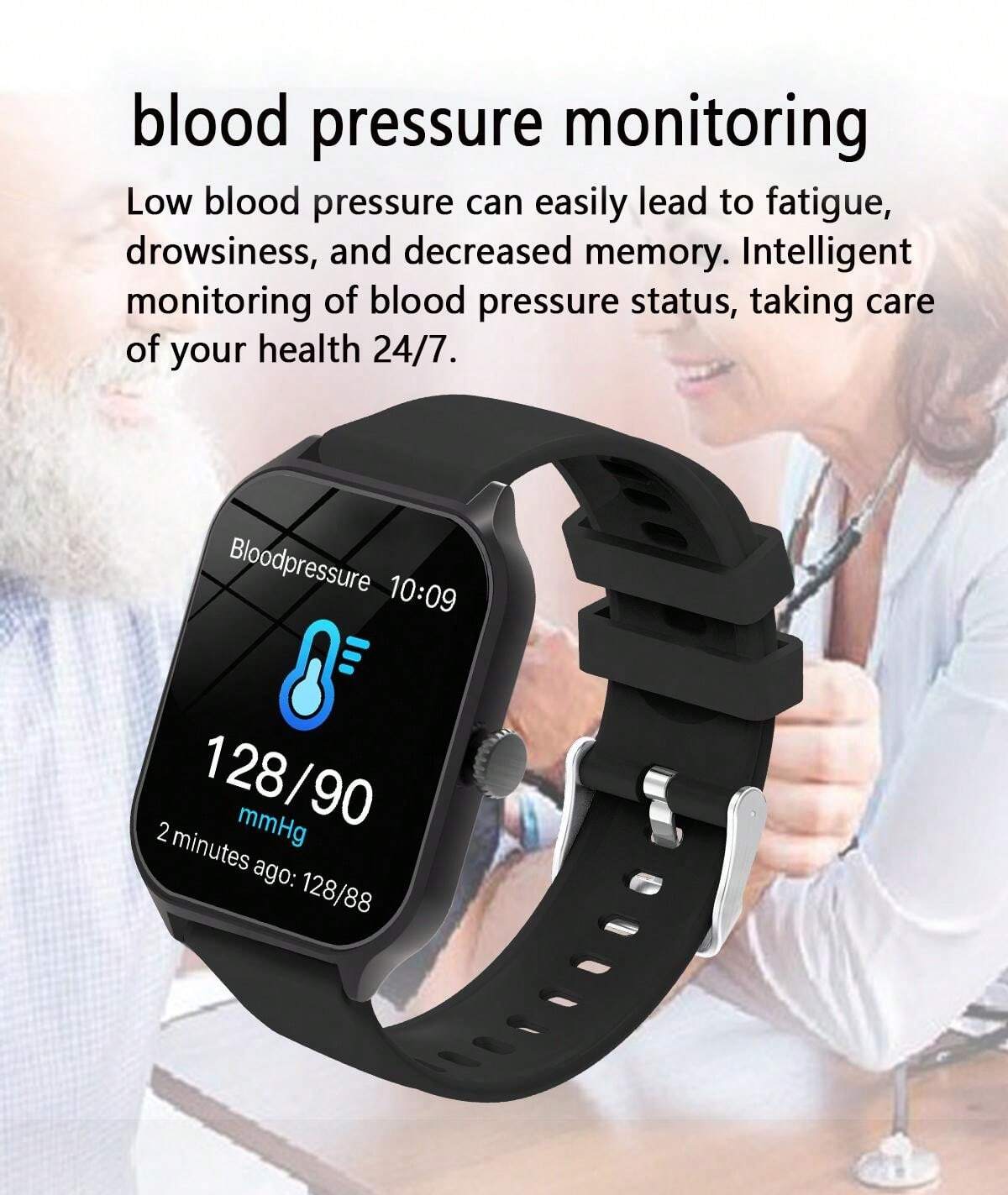 SIMSONLAB 2.01-Inch Low Power Sport Call Silver Silicone Smartwatch ...