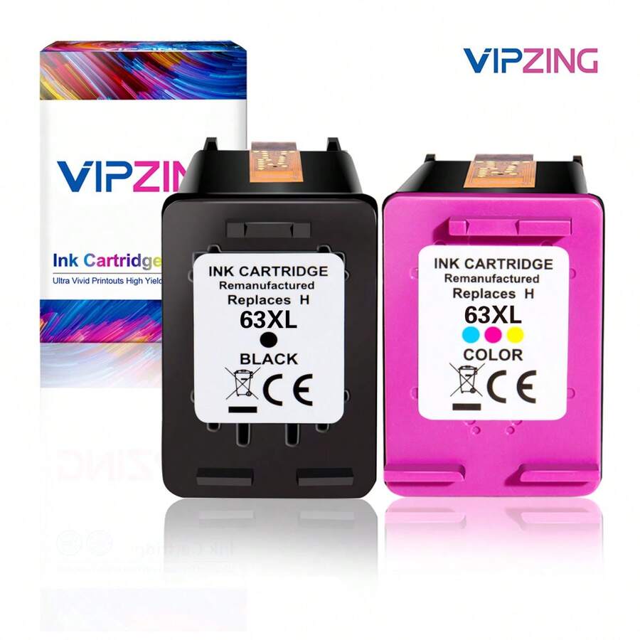 63 XL High Yield Ink Cartridge Combo Pack Replacement For HP 63 Ink ...