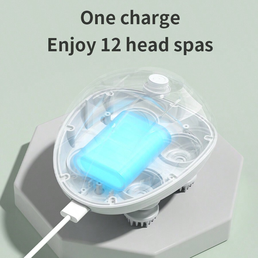 1PC Electric Scalp Massager, Portable Rechargeable Head Massager With 4 ...