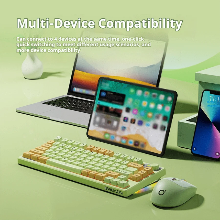 EWEADN V75 Bluetooth And Wireless 2.4G Can Be Charged And Silent ...