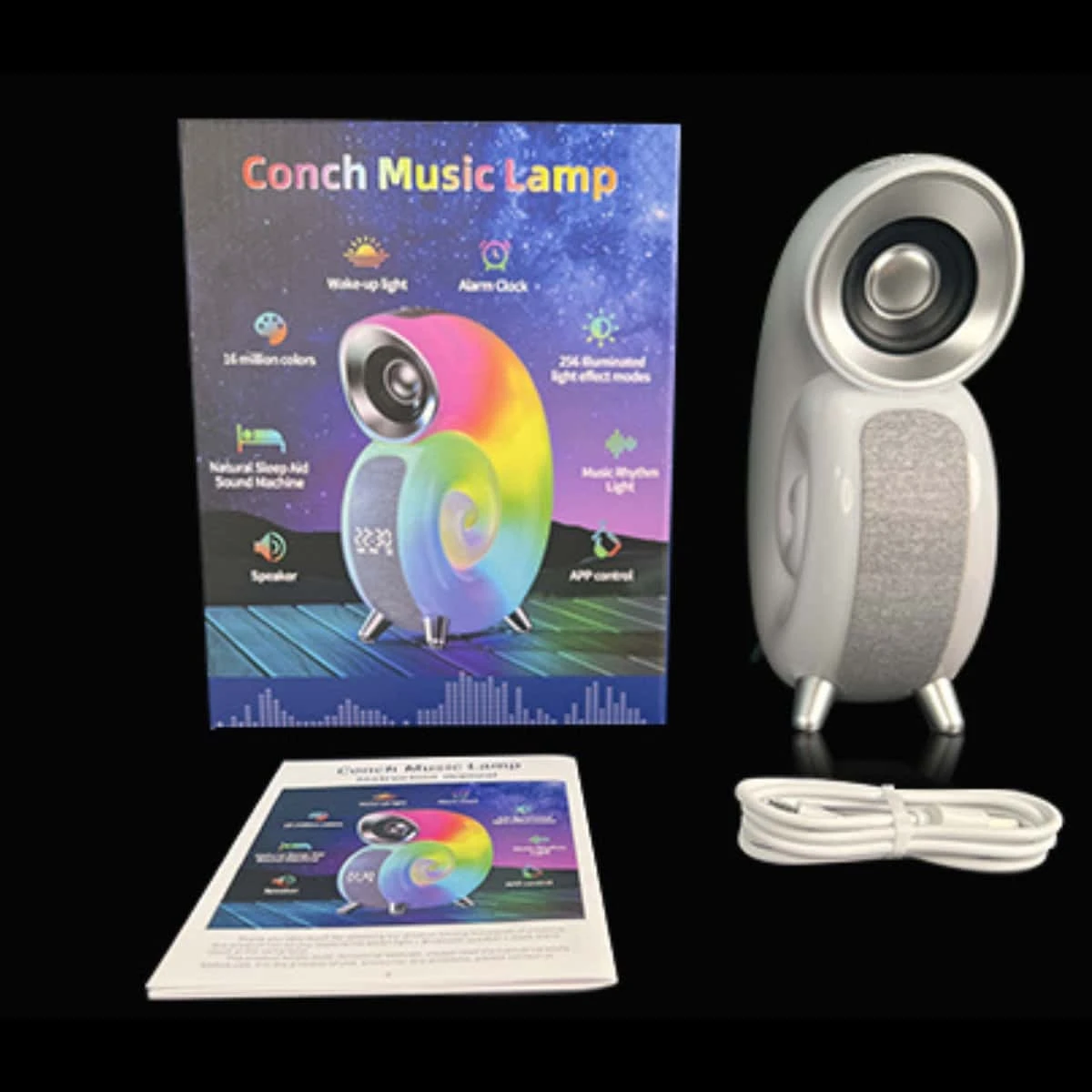 New Conch Music Light, Desktop Smart Speaker Atmosphere Light, Alarm ...