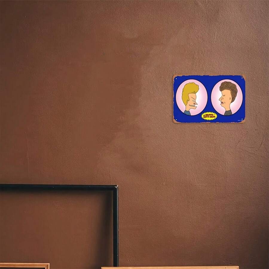 Beavis And Butt-Head Vintage Cartoon Metal Wall Sign, Iron Tinplate Art ...