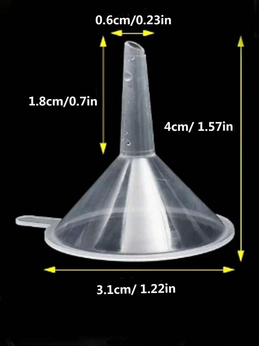 20/30Pcs Mini Clear Funnel Plastic Small Funnel Set For Perfumes Powder ...