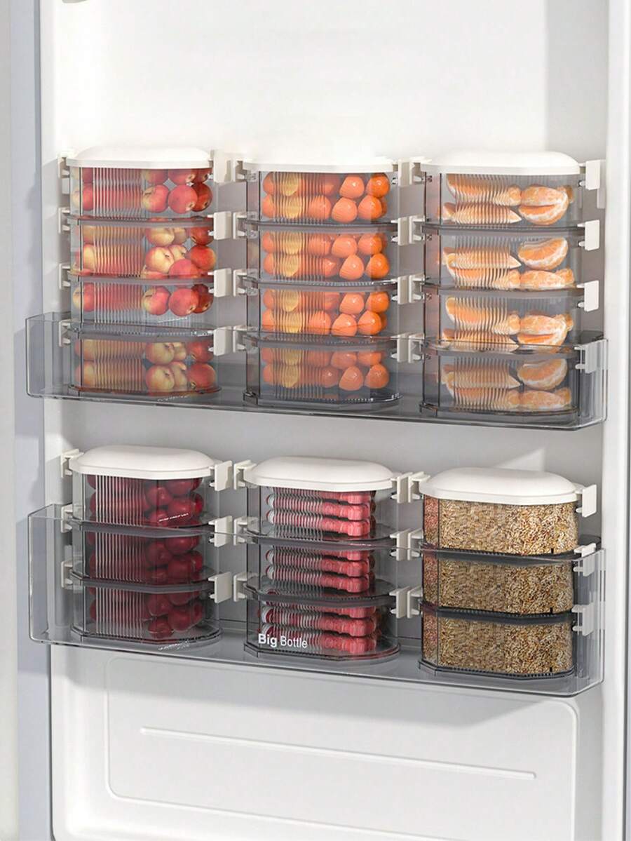 1/3 Layer Flip Lid Spice Organizer Box, Sealed Moisture-Proof Container ...