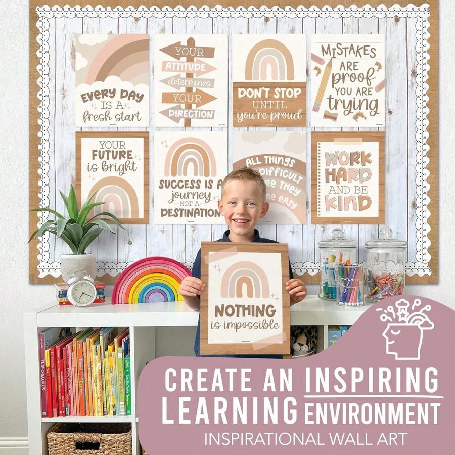 9 Boho Classroom Motivational Posters For Classroom Decor ...