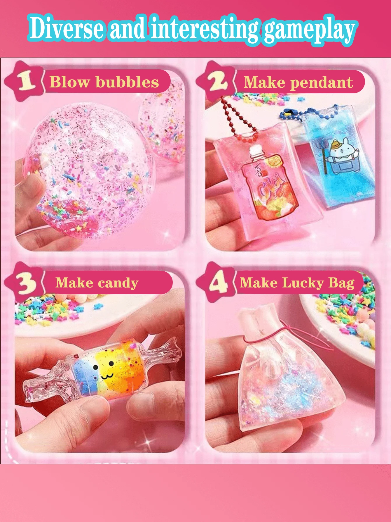 Nano Bubble Putty Stress Relief Toy Kit, Nano Double-Sided Adhesive ...