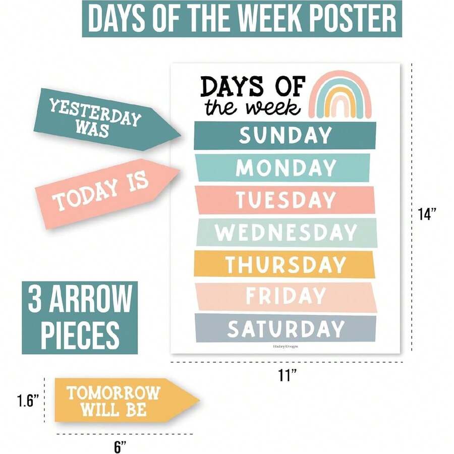 Boho Classroom Calendar Set Bulletin Board - Bulletin Board Calendar ...