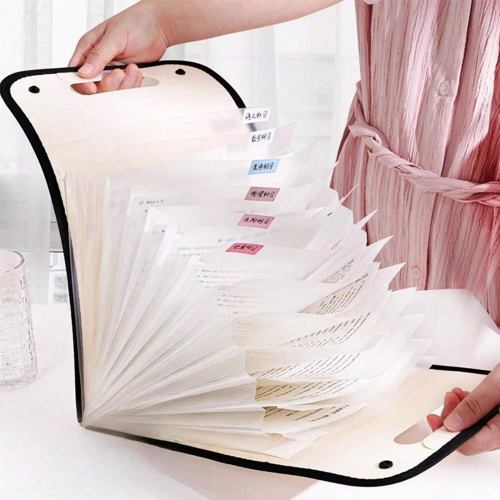 A4 Document Bag Large Capacity 13-Layer Portable Vertical Accordion ...