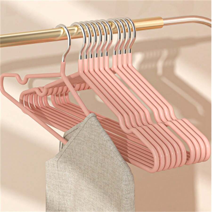 10pcs Standard Hangers, Multiple Colors Available, Anti-Slip Clothes ...