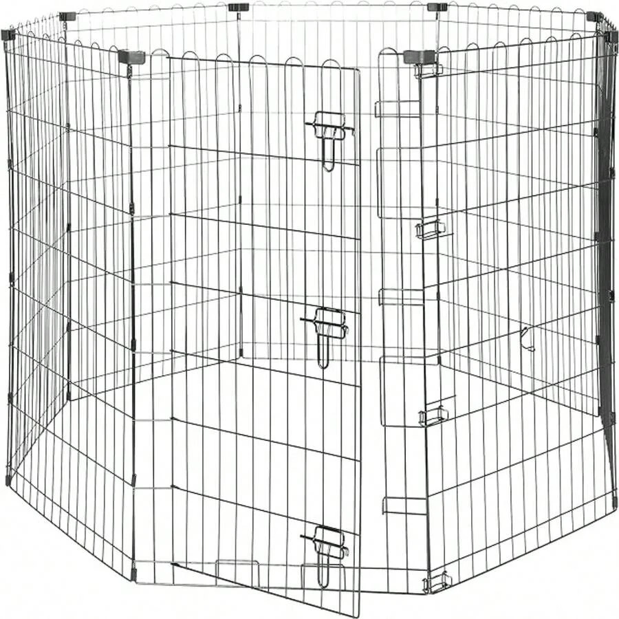 Foldable Octagonal Metal Exercise Pet Play Pen For Dogs, Fence Pen ...